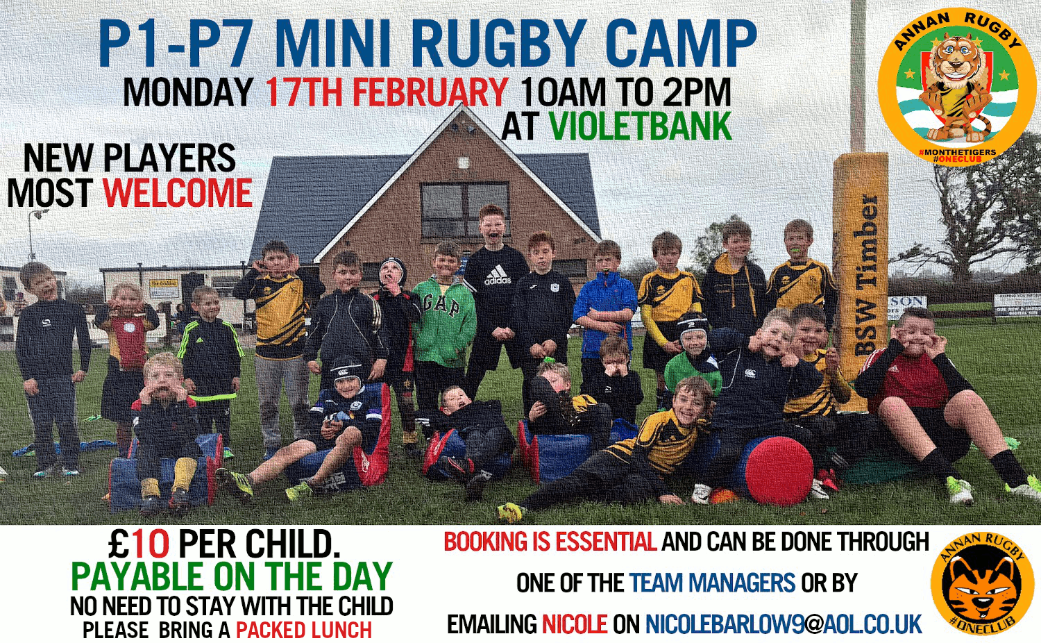 FINISHED: P1-P7 Mini Rugby Camp at Violetbank - Annan Rugby