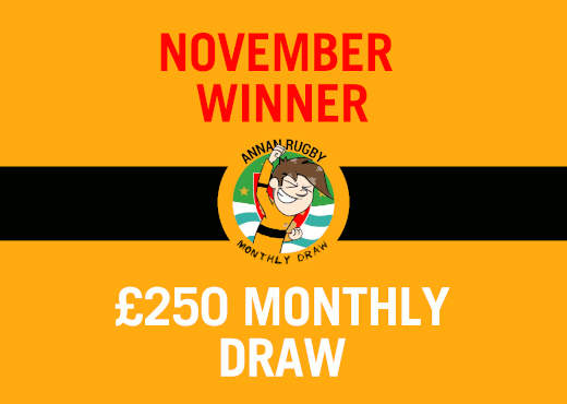 November £250 Monthly Draw Winner - Annan Rugby